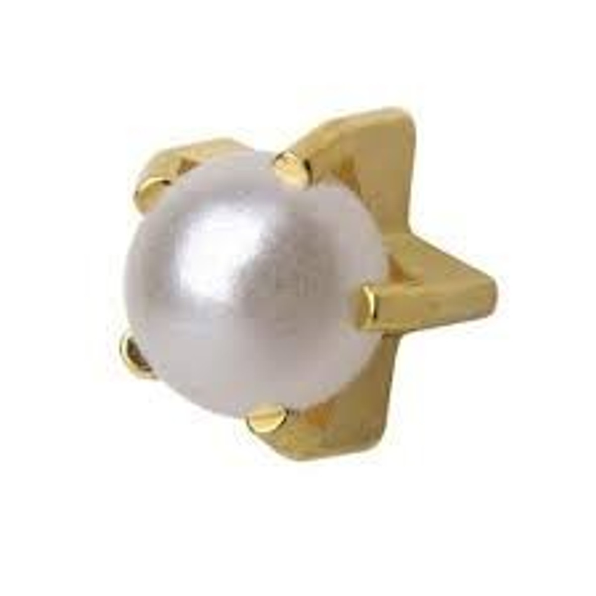 Studex NEW 24 ct. Gold Plated White Tiffany Pearl Personal Piercer 3mm Ear Piercing Earrings System 75