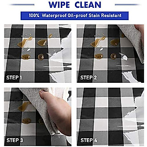 Hiasan Clear Plastic Tablecloth Rectangle - 100% Waterproof Oilproof Stain Resistant Wipeable Transparent Vinyl Table Cloth Protector, 54 x 80 Inch