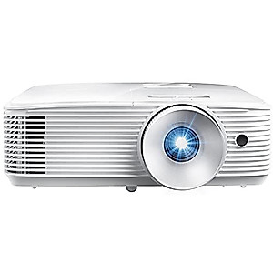 Optoma HD28HDR 1080p Home Theater and Gaming Projector Bundle with Minolta 120" Home Theater Projector Screen 16:9 Indoor Outdoor Folding with Mount Hooks