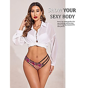 Avidlove Women's Panties Low Waist Mesh Bikini Underwear Cut-out Panties Sexy Naughty