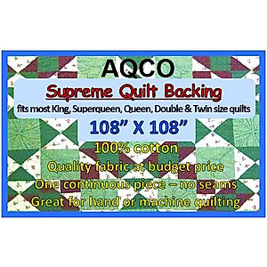 Generic Quilt Backing, King, Seamless, from AQCO, Blender Green, 108""x108""
