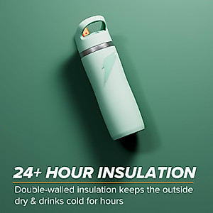 Gatorade 'Overtime' 22oz Stainless Steel Water Bottle, Straw Cap, Sage