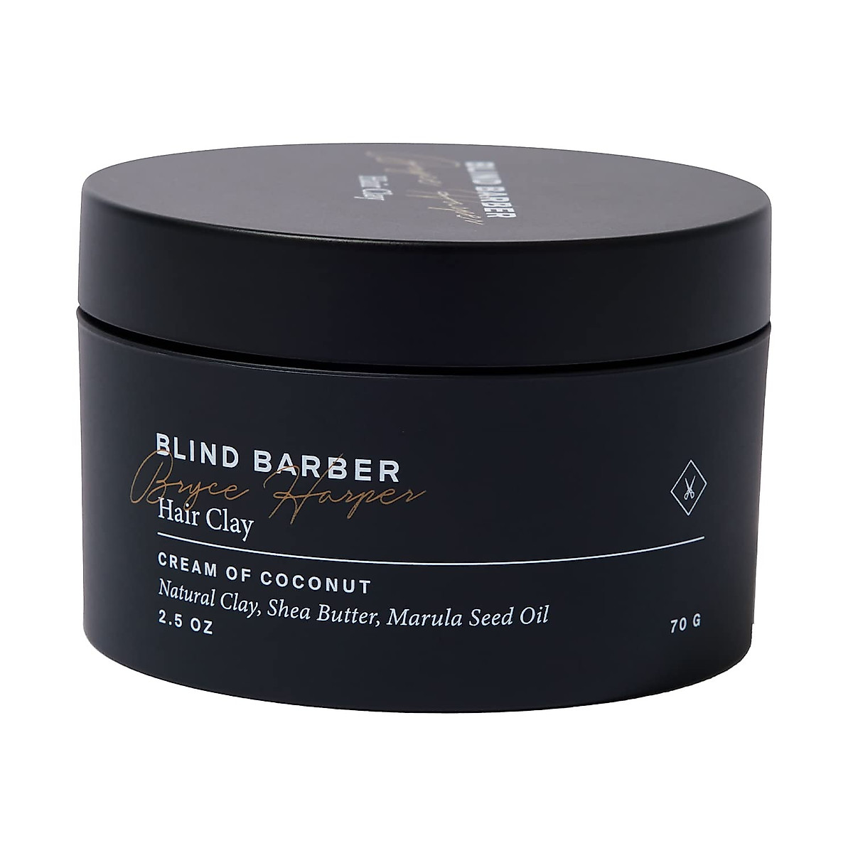 Blind Barber Bryce Harper Hair Clay for Men - Matte Water-Based Styling Product for Volume and Medium to Strong Hold (2.5 Oz)