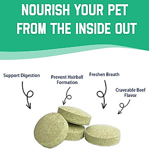 Cat Hairball Support, Hairball Remedy Cat Treats, Cat Furball Treatment, Supports Skin & Coat, Digestion, Cat Supplements, 150 Tablets