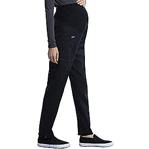 Cherokee Women Scrubs Pant Workwear Revolution Maternity Straight Leg WW155, M, Black