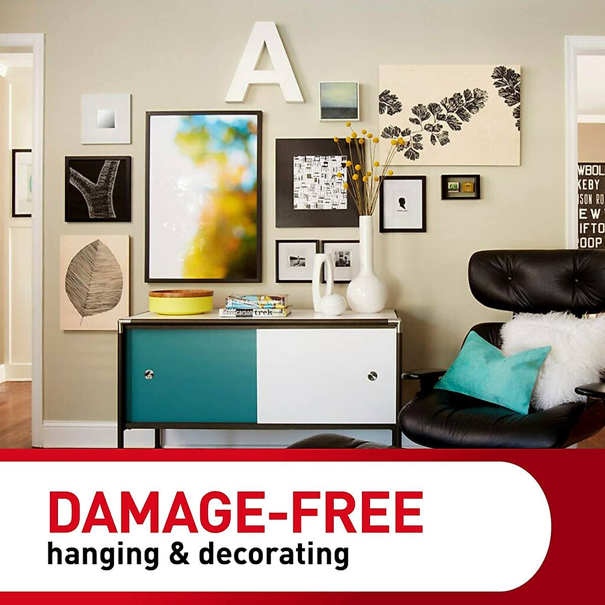 Command 10014485 Picture-Hanging Hooks, Large, White, 3 Count