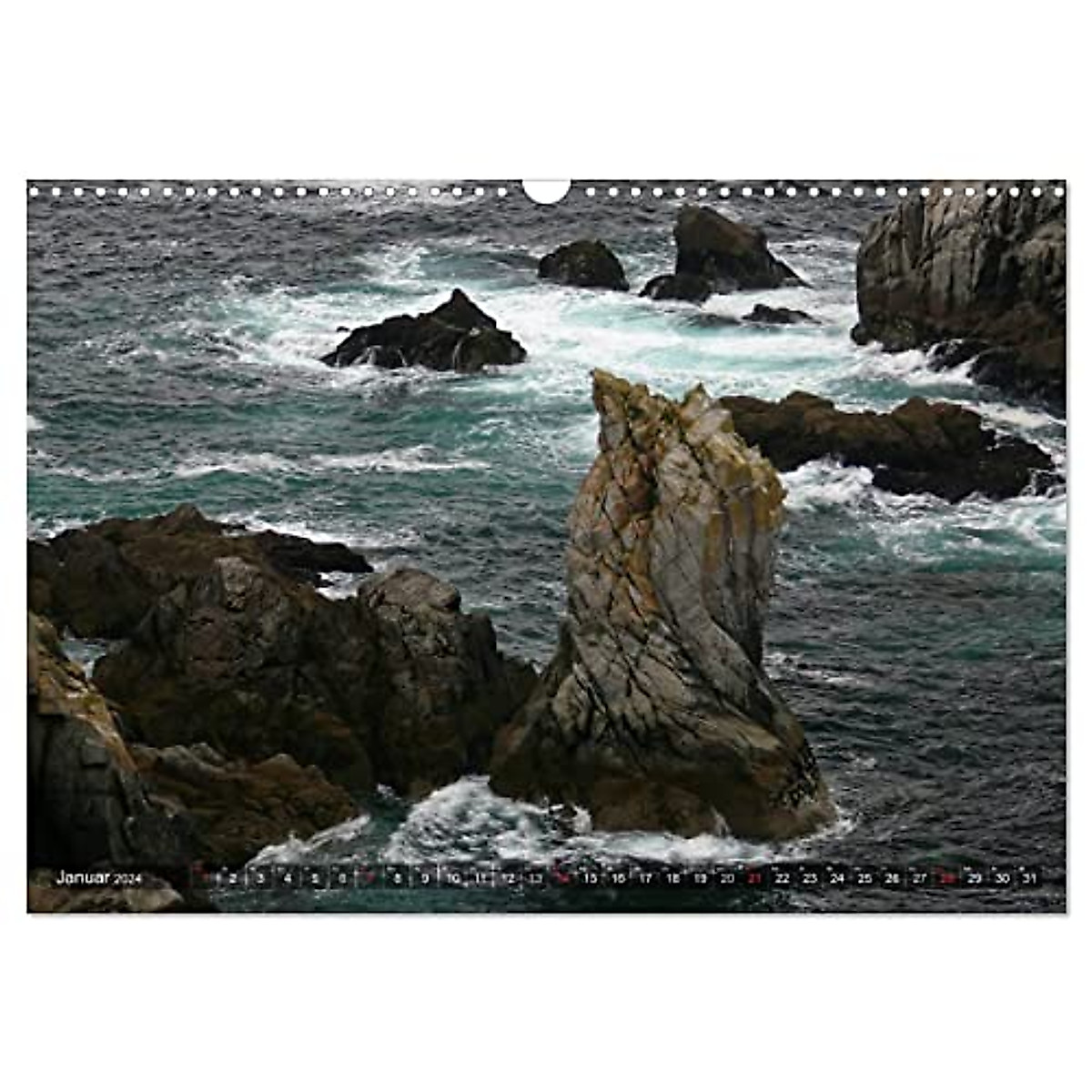 Rock in the surf (Wall Calendar 2024 DIN A3 Landscape), CALVENDO 12 Month Wall Calendar