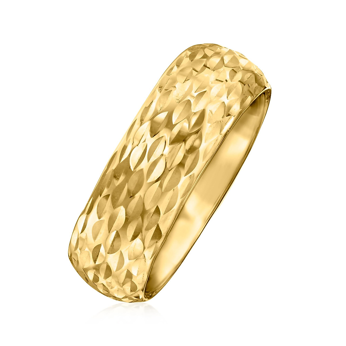 Ross-Simons Italian 14kt Yellow Gold Sparkle-Pattern Ring. Size 5