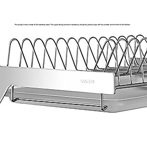 JUNXIAN Dish Rack Dish Rack, Dish Drainer, Kitchen Dish Rack Storage Shelf, 2 Tier Dish Rack Holder, Dish Drying Rack Dish Containers(A)