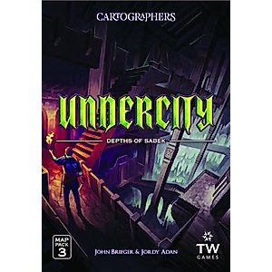 Thunderworks Games - Cartographers: Map Pack 3, Undercity| Expansion for The Award-Winning Game of Fantasy Map Drawing | Strategy Flip and Write Board Game | Ages 10+ | Family Game for 1-75 Players