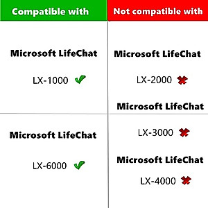 TaiZiChangQin LX6000 Ear Pads Ear Cushions Earpads Replacement Compatible with Microsoft LifeChat LX-1000 LX 1000 LX-6000 LX 6000 Headphone Protein Leather