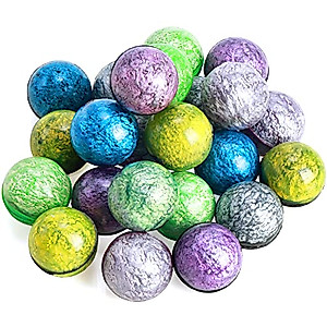 Pllieay 24PCS Small Bouncy Balls Bulk, 27mm Rubber Bowling Bouncing Balls Party Favors, Bowling Party Favors for Kids, Christmas Gift Bag Filling Stocking Stuffers
