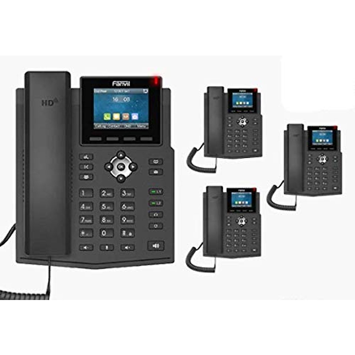 Fanvil X3SG IP Phone Gigabit with 4 SIP Lines and 2 Line Keys and Color Display 2.8-inch (4-Pack)
