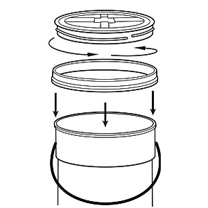 5 Gallon Buckets Six (6) Pack | Plastic | Orange