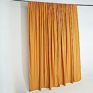 BalsaCircle 10 ft x 10 ft Gold Polyester Photography Backdrop Drapes Curtains Panels - Wedding Decorations Home Party Reception Supplies