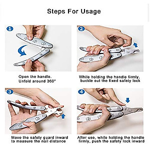 KUSSONLI Pet Nail Clippers and Trimmers-Multifunctional Foldable Type with Safety Guards to Avoid Excessive Cutting, Built-in Nail File and Comb,Stylish Appearance,Professional Grooming Tool.