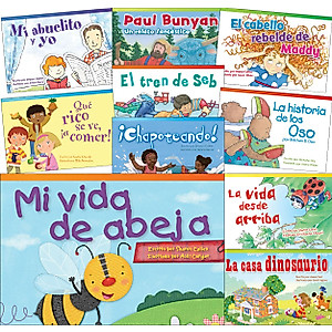 Teacher Created Materials - Classroom Library Collections: Literary Text Readers (Spanish) Set 3 - 10 Book Set - Grade 1 - Guided Reading Level A - I