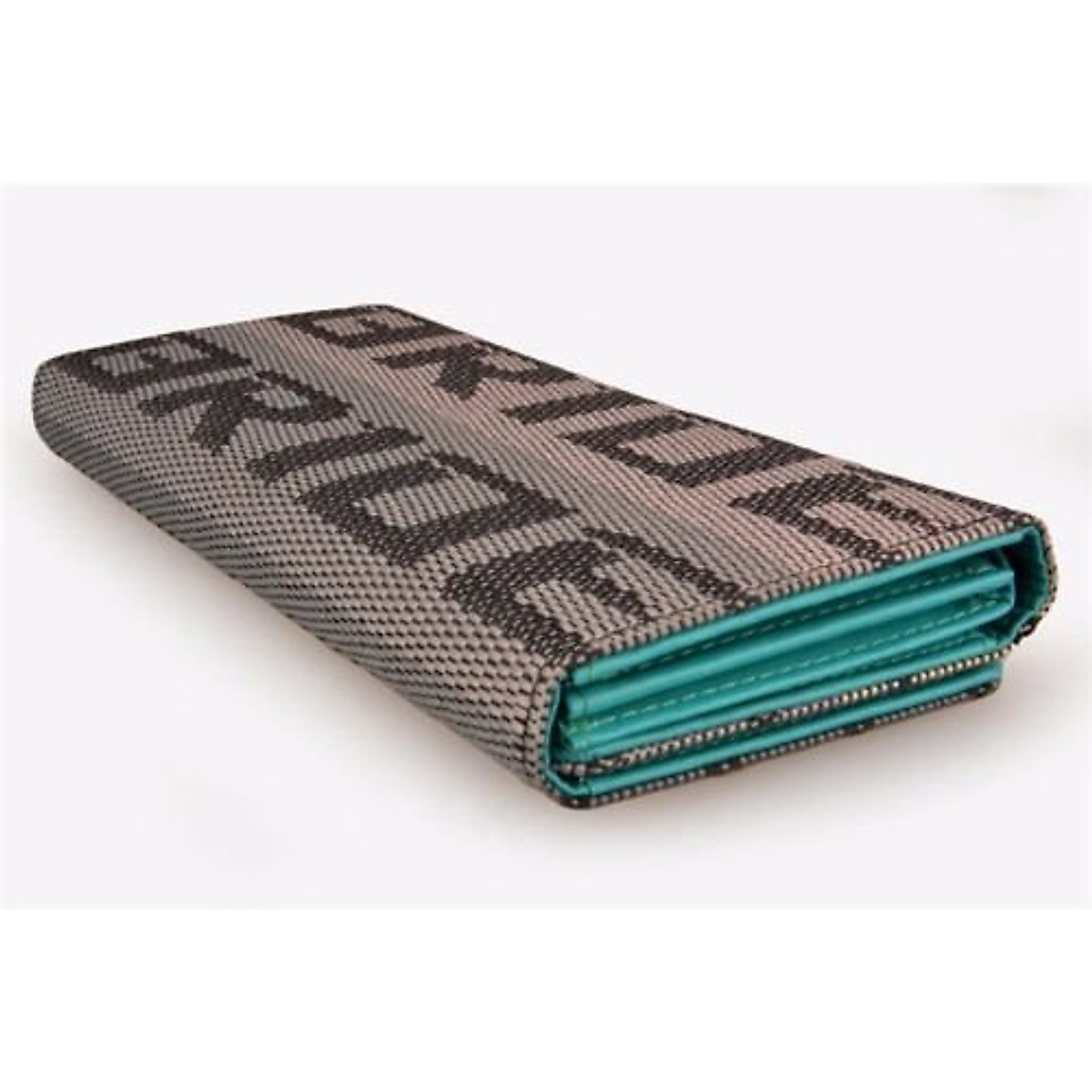 JDM WOMENS BRIDE RACING FABRIC TRIFOLD TEAL WALLET LEATHER GRADATION FEMALE+Key