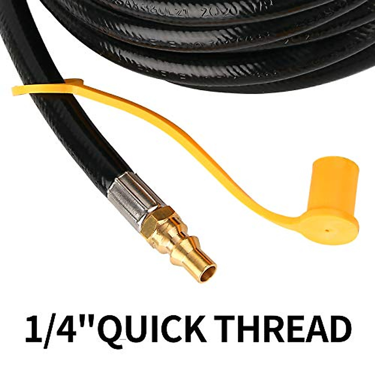 Solimeta Propane Elbow Adapter with Extension Hose, 12FT Hose with Elbow Fitting, Propane Quick Connector Hose RV to Gas Grill