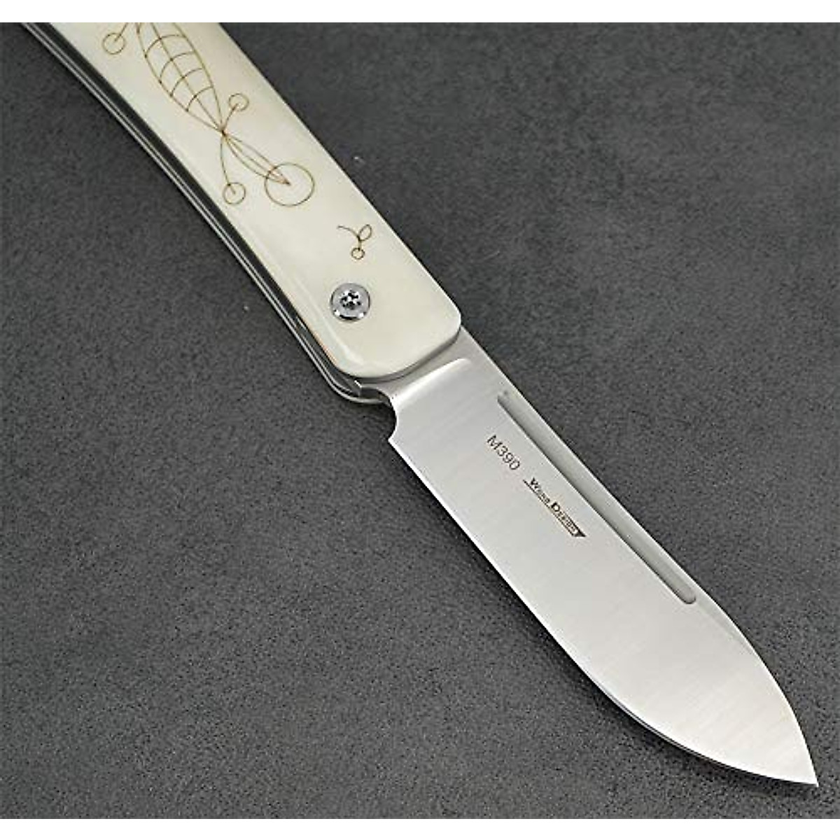 twosun Knives SLIP JOINT M390 Titanium Bone Handle Pocket Folder Knife TS197