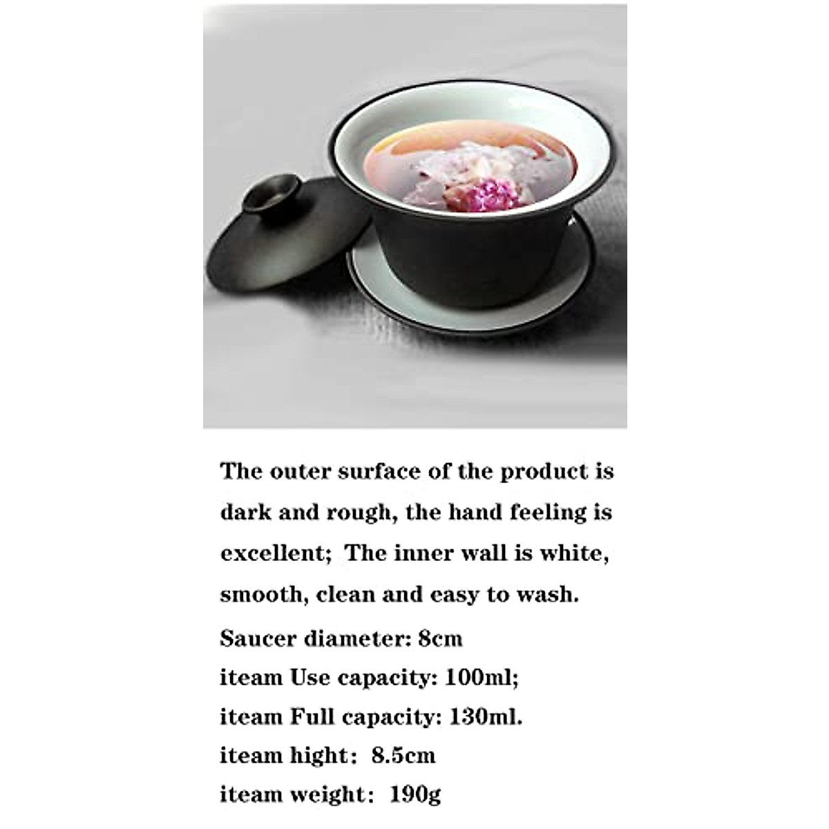 Yixing Teacup Chinese Kungfu Tea Bowl Classic Gaiwan Cup