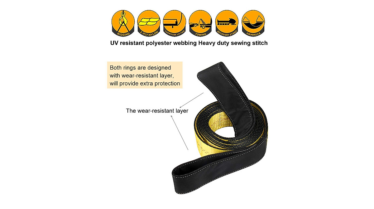 JCHL Lift Sling Straps 10'x2 - Heavy Duty 15,000 lbs