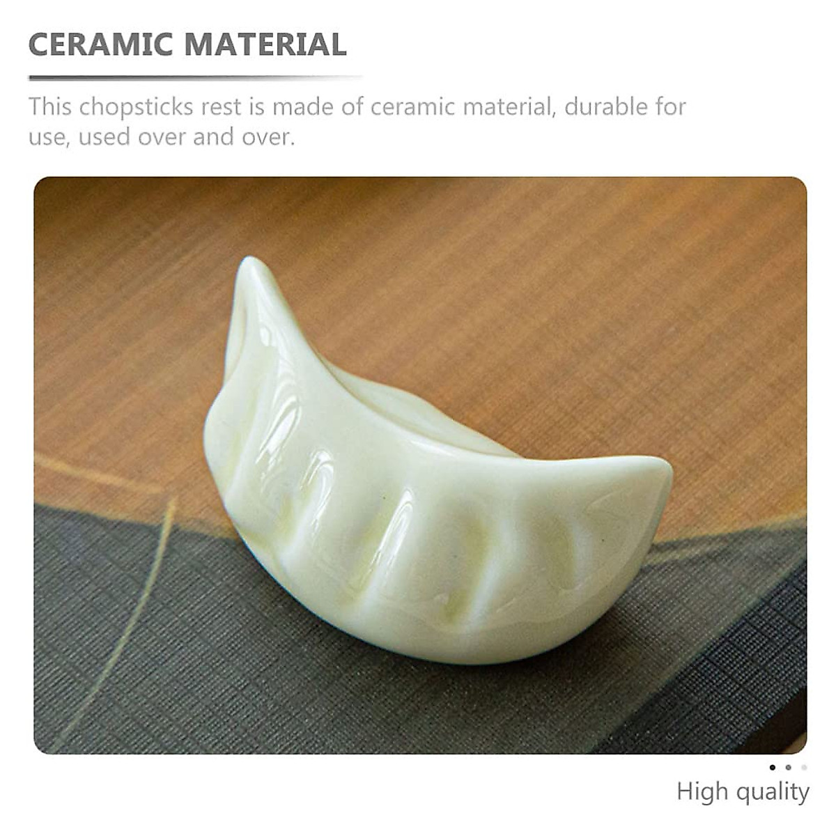 Ceramic Chopstick Holder Rest 12Pcs Ceramic Dumplings Chopsticks Rest Holders, Chopstick Rest Spoon Fork Stand Holder (Dumpling appearance) Porcelain Chopsticks Rest