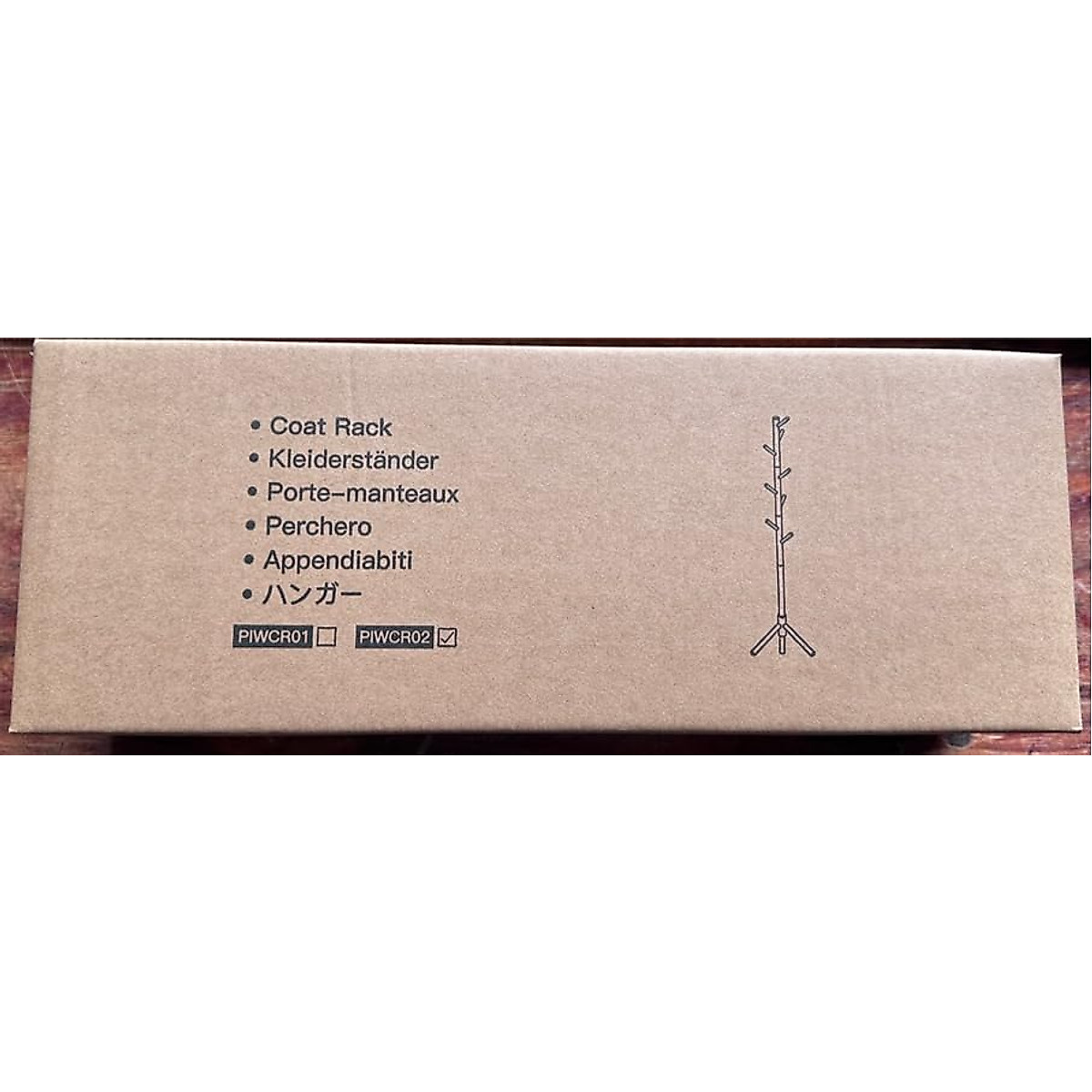 Pipishell Coat Rack Sturdy Wooden Coat Rack Stand, Adjustable Coat Tree, Free Standing Tree Hanger with 4 Sections & 8 Hooks, for Home/Bedroom/Office/Hallway/Entryway