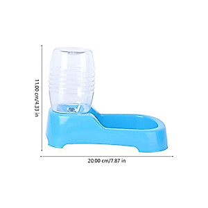 Mipcase Dog Water Feeder, Dog Water Dispenser Large, Automatic Pet Food Water Dispenser Plastic Food Feeding Bowls for Dogs Cats (Blue)