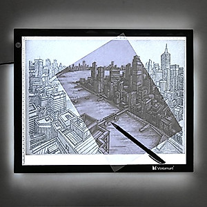 Voilamart A3 Portable Tracing Light Box, Ultra-Thin LED Light Board, Sketch Drawing Light Pad, Dimmable Brightness Light Board, 3-Level Artists Light Box with Carry Bag for Drawing Sketching Animation