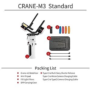 Zhiyun Crane M3 Gimbal 3-Axis Handheld Stabilizer All in One Design for Mirrorless Cameras,Smartphone,Action Cameras(Crane M2 Upgrade Version 2021)