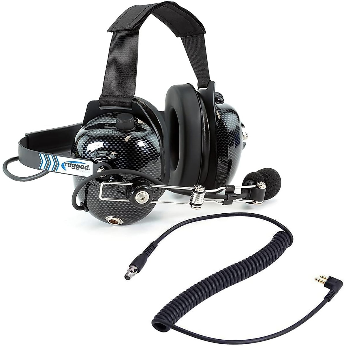 Rugged Behind The Head Headset and Adaptor Cable for Racing Radios Electronics Motorola CP200 – Features Cable to Connect to Two Way Handheld Radio Noise Reduction Volume Control Knob 3.5mm Input Jack