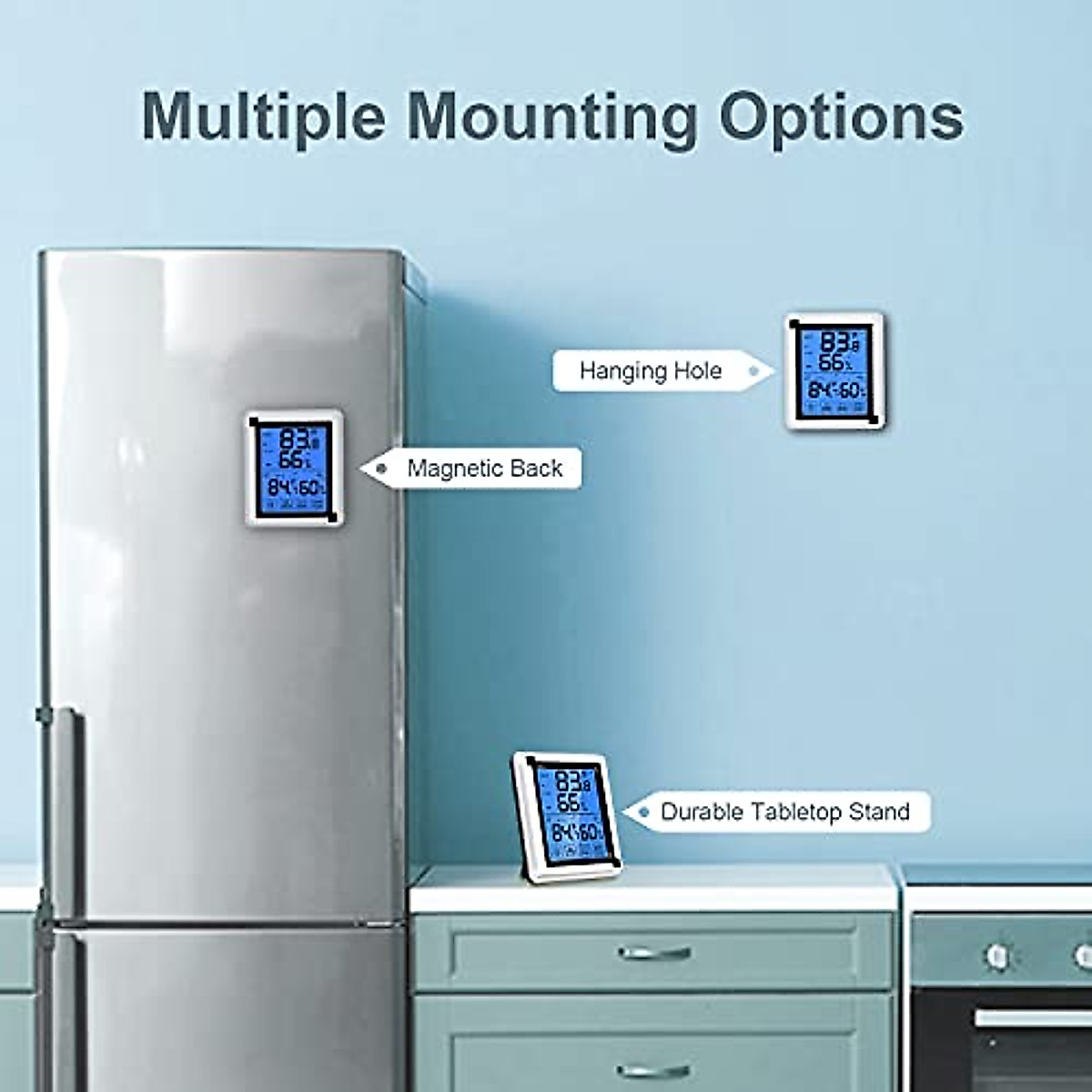 Hygrometer Humidity Gauge Meter - Wireless Indoor Outdoor Thermometer with 1 Remote Sensor - Room Thermometer for Home, Temperature and Humidity Monitor for Greenhouse Nursery Garden, 200ft/60m Range