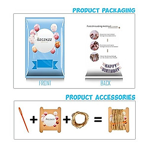 OZCZKZZ Happy Birthday Banner Baseball,Navy Blue,Baseball Birthday Party Decorations