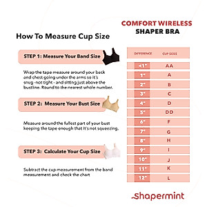 SHAPERMINT Bras for Women - Womens Bras, Compression Bra, Wirefree Bra, Stretchable Straps Bra, from Small to Plus Size Bras for Women