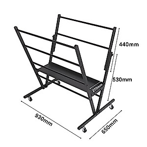 Baoz Art Metal Print Rack Storage Rack Portable Display Rack with Rolling Casters Printing Drying Display for Artworks, Posters, Prints