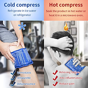 Gel Ice Packs for Injuries- Adjustable Wrap for Pain Relief Ice Pack+Heat Pack ， Non-Toxic Smooth Reusable, Support Rehabilitation, Flexible Therapy - Shoulder, Back, Knee, Neck, Ankle, Jaw & More,