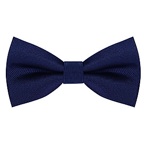 Elastic Adjustable Navy Blue Suspenders and Bow Tie Set for Men Wedding (0103-02)