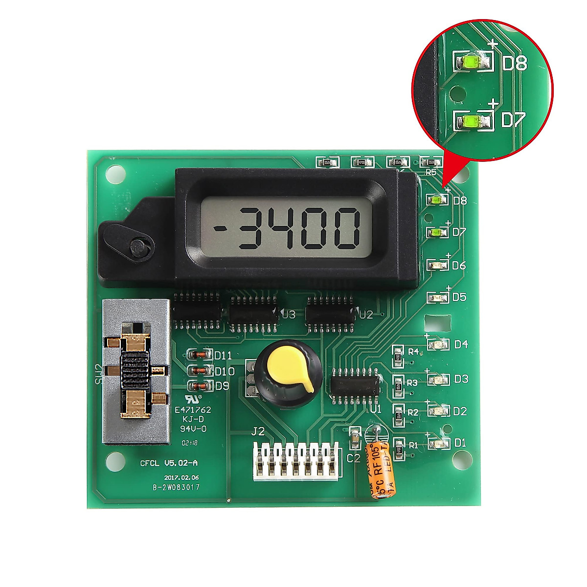 BLUE WORKS PCB Display Board Compatible with Hayward GLX-PCB-DSP Display PCB Board