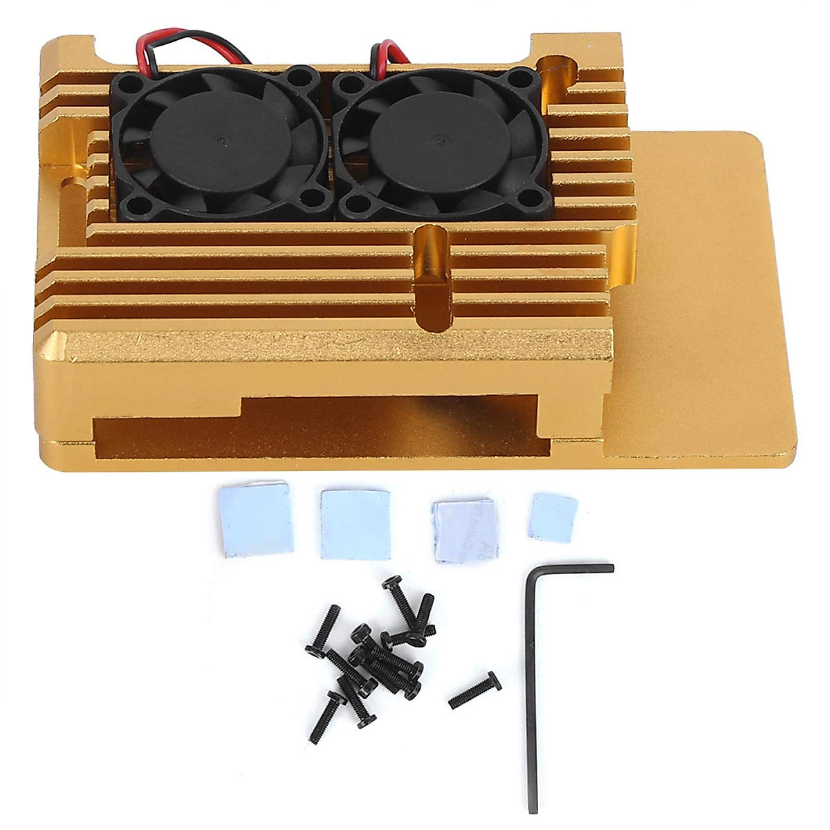 Protection Enclosure Box Armor Case W Dual Cooling Fan Confidential Structure Industrial for Raspberry Pi 3 Model 2B 3B