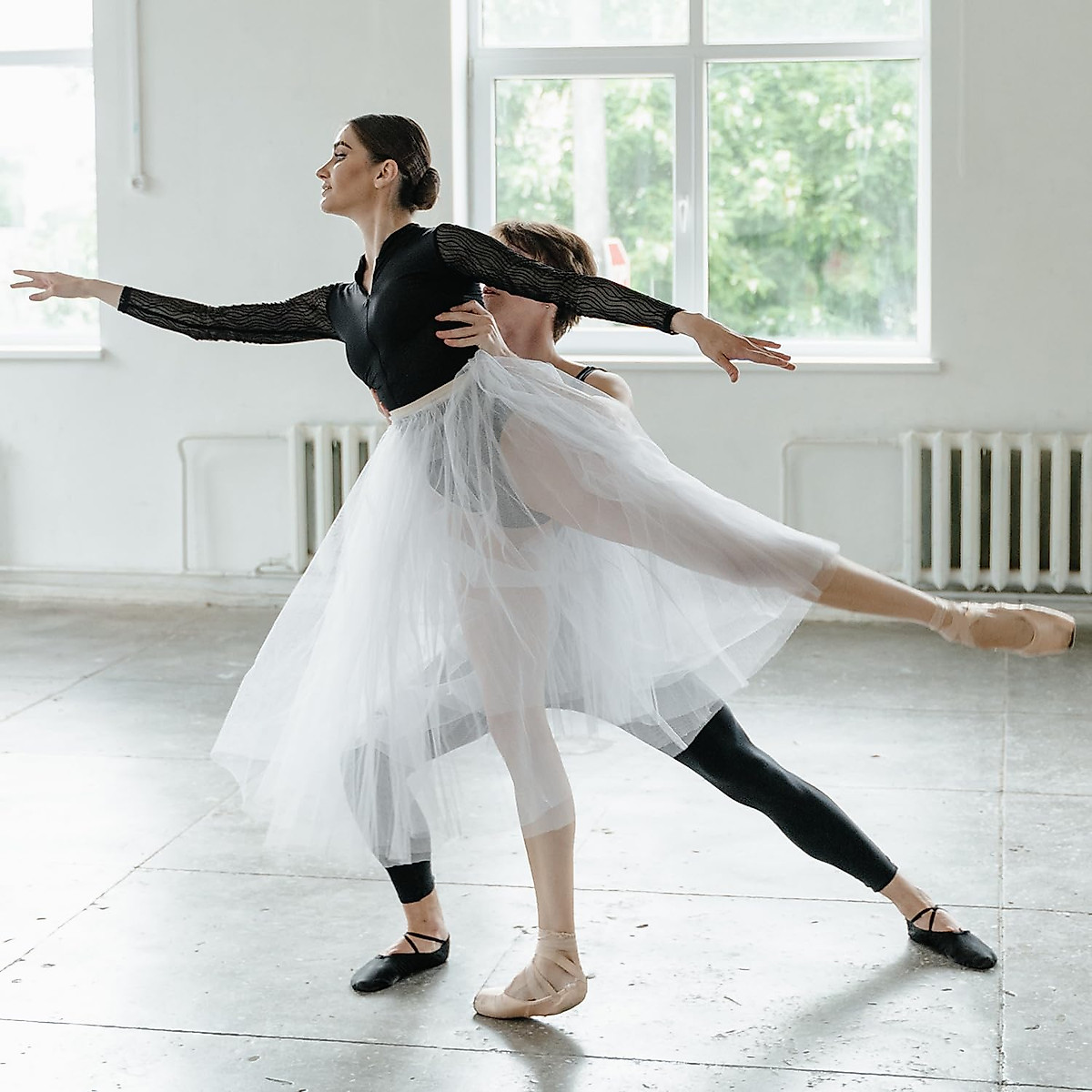 Mesh Fabric 4-Way Stretch Power Mesh 5 Yards Long 60" Wide Lightweight Sheer (off-white)