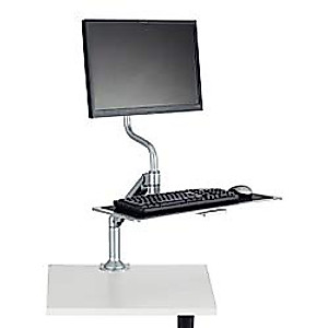 Safco Products 2130SL Desktop Sit/Stand Workstation, Silver
