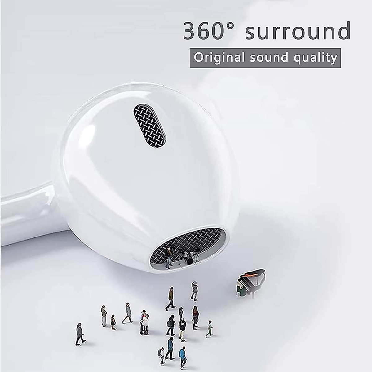 Headphones Wired Earbuds for iPhone with Lightning Connector [MFi Certified] In-Ear iPhone Earphones with Built-in Microphone & Volume Control Compatible with iPhone 14/13/12/11/XR/XS/X/8/7/SE, White