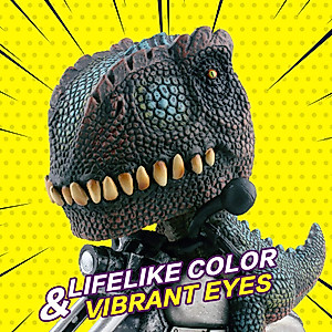 DINOBROS Dinosaur Toy Cars 2 Pack Friction Powered Motorcycle Game T-Rex and Triceratops Monster Dino Toys for Boys Age 3,4,5,6,7