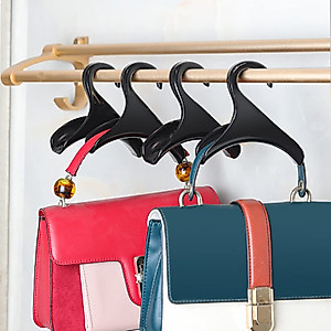 Purse Hanger Hook Bag Rack Holder - Handbag Hanger Organizer Storage - Over The Closet Rod Hanger for Storing and Organizing Purses | Backpacks |Satchels | Crossovers | Handbags | Tote（4 Pack）