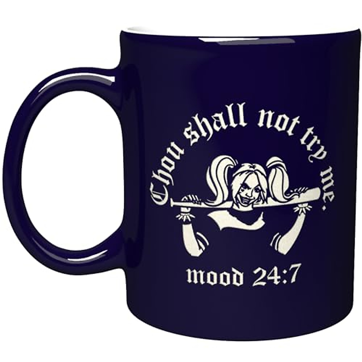 NM NEXTMUG Engraved Ceramic Mug - Chou Shall Shalt Not Try Me - Funny Gift Coffee Cup