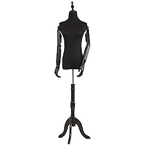 Tailors Dummy Mannequin Torso with Tripod Stand for Women Clothing Dress Display Dressmakers Dummy Female Dressmaking Dummy Tailors Bust Mannequin