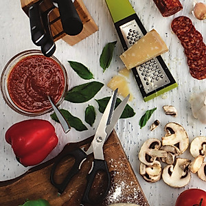 Shun Cutlery Classic Utility Knife 6" and Kai PRO Multi-Purpose Kitchen Shears Set, Handcrafted Japanese Kitchen Knives & Shears