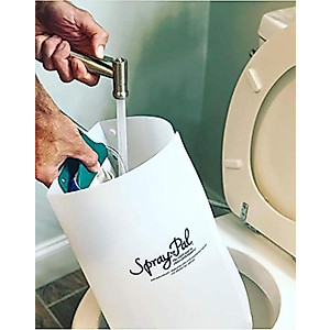 Spray Pal - Original Cloth Diaper Sprayer Splatter Shield - Pre-Rinse Messy Laundry with Diaper Sprayer or Hand Held Bidet - Prevent Mess The Easy Way