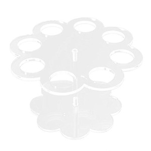 VORCOOL Acrylic Ice Cream Cone Holder Stand with 8 Holes (Transparent,16 x 12.6 x 10cm)